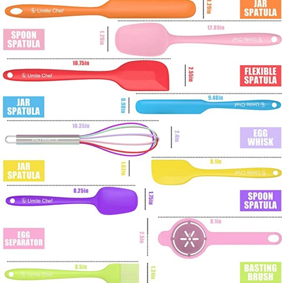 Kitchen | Silicone Spatula 14piece Set Umite Chef Mini | Poshmark